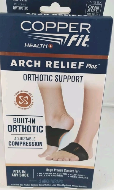 COPPER FIT HEALTH Unisex Arch Relief Plus with Built-In Orthotic ...