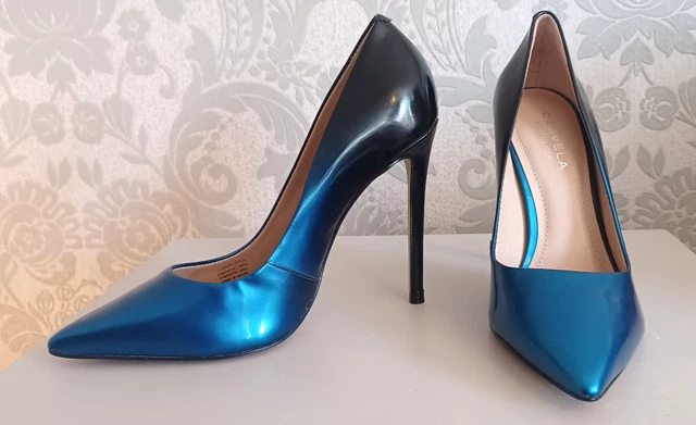 CARVELA ALICE KURT Geiger Blue Ombre Stiletto Patent Court Shoes [4] £ ...