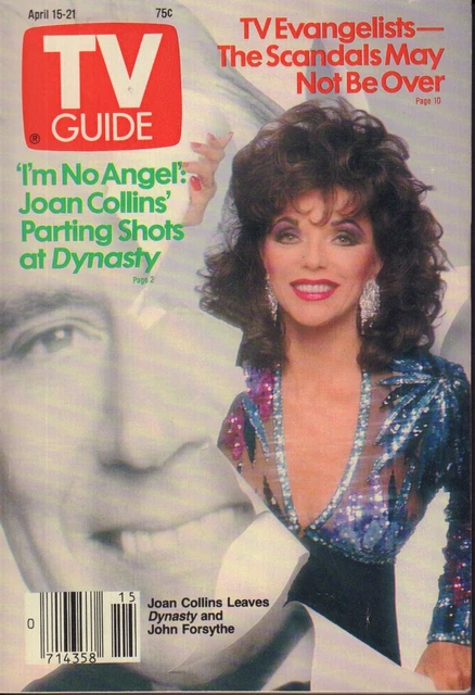 TV GUIDE MAGAZINE April 15-21 1989 Joan Collins John Forsythe ...