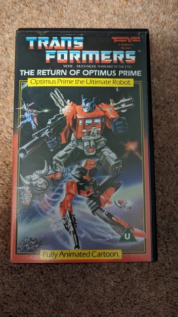 TRANSFORMERS THE RETURN of Optimus Prime VHS Video Tape 1988 Hasbro ...
