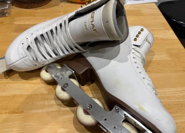 GRAF 500 OFF Ice Figure Skates White Size UK 7.5 eu 41 rare skates £260 ...