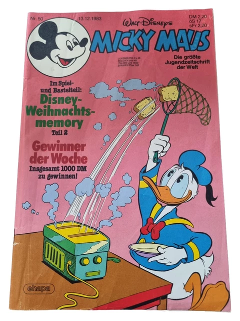 WALT DISNEY MICKY Maus Zeitschrift Nr. 50 13.12.1983 Weihnachten EUR 5 ...