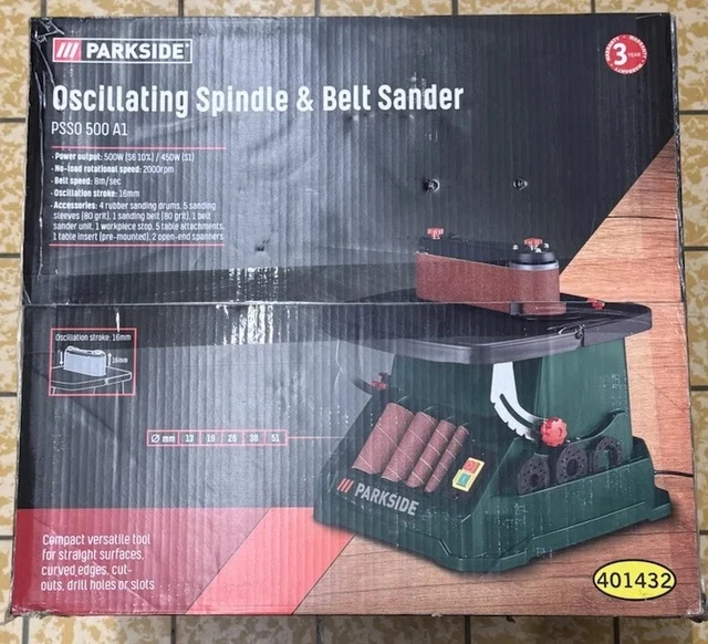 PARKSIDE OSCILLATING SPINDLE & Belt Sander PSSO 500 A1 - 3 Year ...