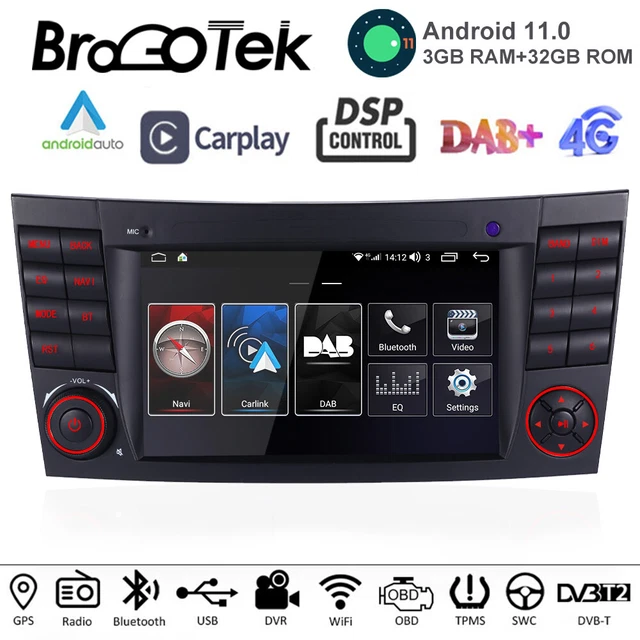DAB+ANDROID 11 AUTORADIO Head Unit GPS Carplay Mercedes E/CLS/G Klasse ...