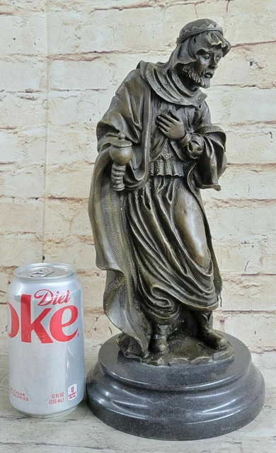 100% PURE AUTHENTIQUE Bronze Sculpture De Arabe Mec Milieu Est Homme ...