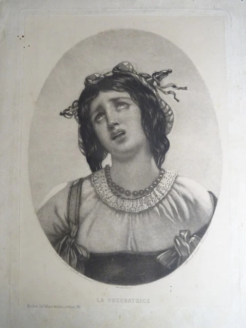 D'AP. JOSEPH COURT (1797-1865) GRAVURE AQUATINTE PORTRAIT VOCERATRICE ...