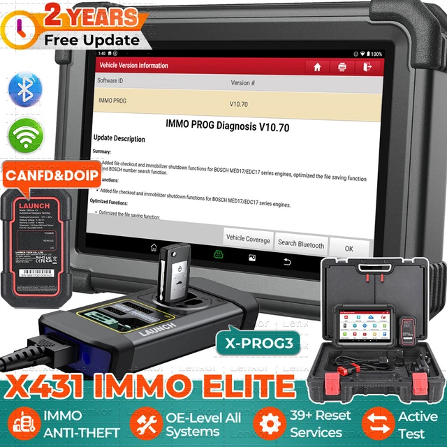 LAUNCH X431 IMMO Elite X-PROG3 IMMO Schlüsselprogrammiertool OBD2 ...