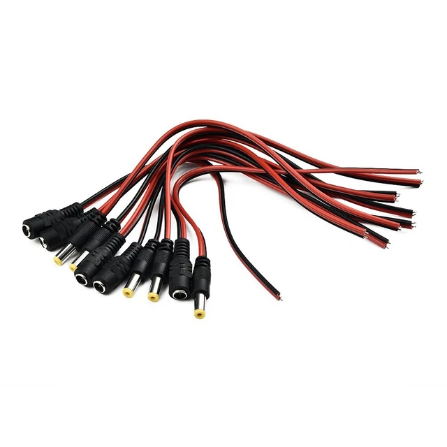 CÂBLE CÂBLES LIGNES Connecteur / CCTV Caméra Jack Mâle + Femelle Prise ...