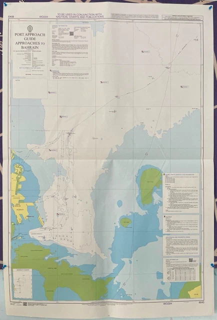ADMIRALTY 8043 PORT APPROACH GUIDE APPROACHES TO BAHRAIN Map Maritime ...