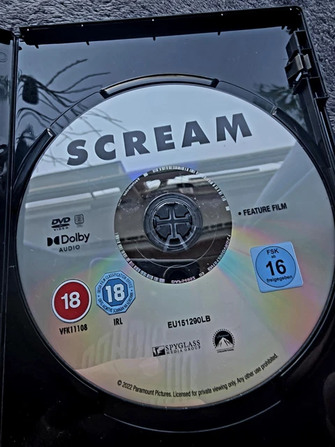 PARAMOUNT PICTURES SCREAM (2022) DVD 18 Movie Tall/DVD Case £0.87 ...