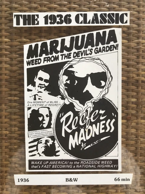 REEFER MADNESS VHS Original Aus Release Slick Template + Vintage Zounds ...