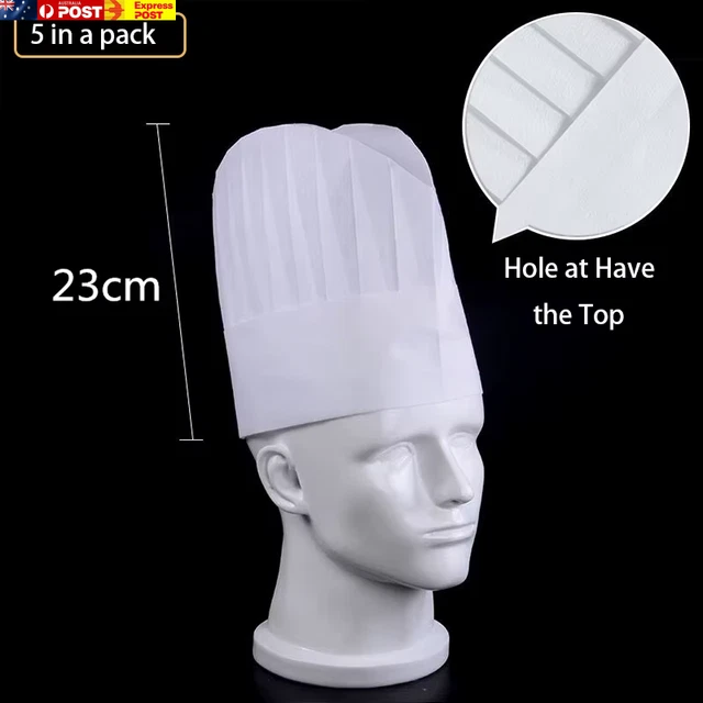 5/10 PCS RESTAURANT Kitchen Hat Sushi Shop Disposable Food Catering ...