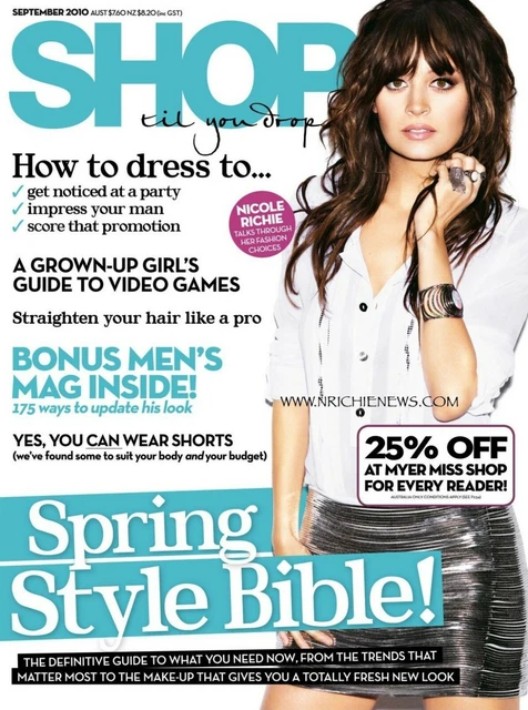 SHOP TIL YOU Drop Magazine September 2010 Nicole Richie cover $16.99 ...