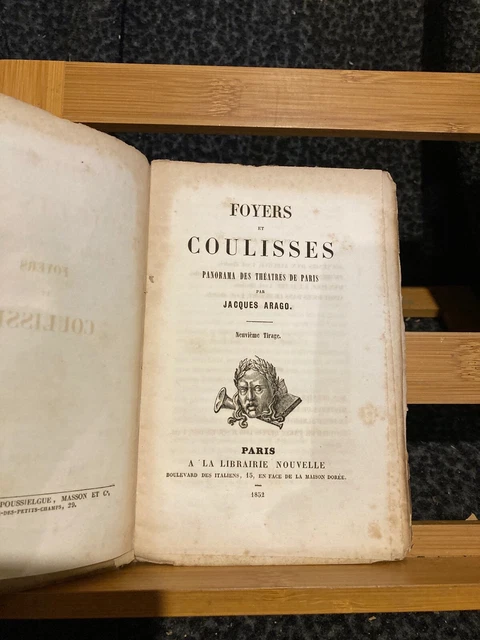 JACQUES ARAGO FOYERS et Coulisses théâtres Paris Librairie nouvelle ...