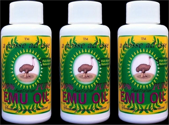 100% PURE AUSTRALIAN Emu Oil *TRIPLE PACK* Unsurpassable in Freshness ...