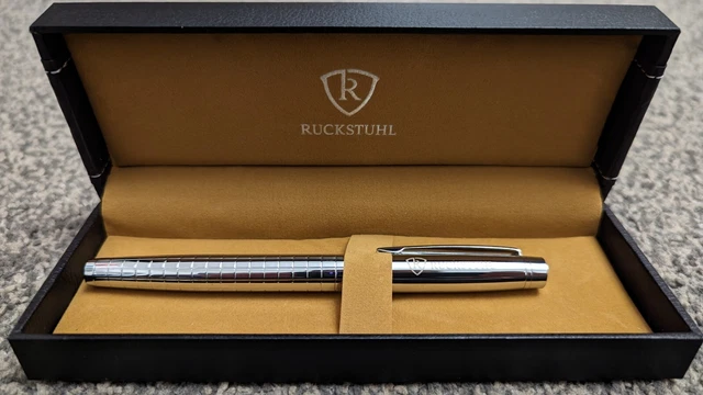 RUCKSTUHL LUXURY STAINLESS Steel Ballpoint Pen £24.99 - PicClick UK