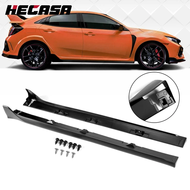 FOR HONDA 2016-2021 Civic LX EX SI 4 DR Sedan Side Skirt Extension Type ...