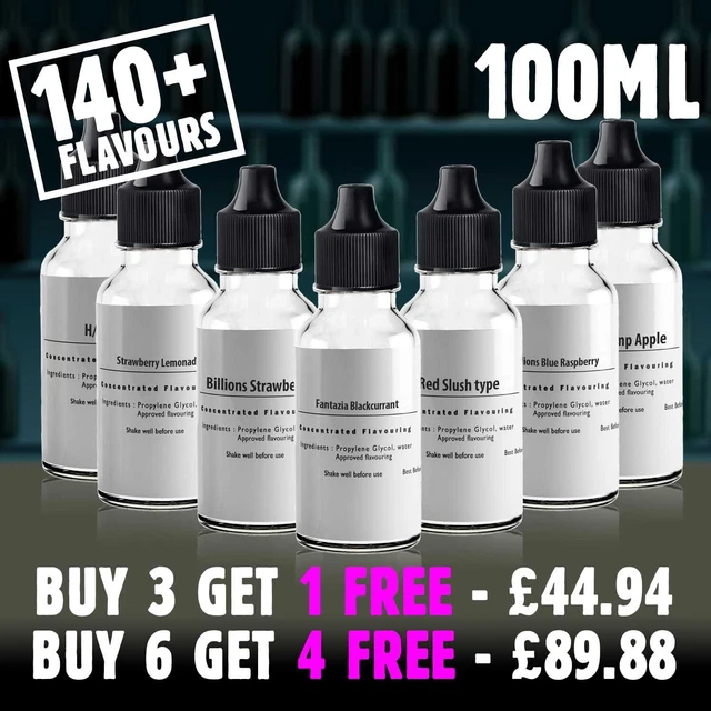 100ML E LIQUID Flavour Concentrate DIY Vape Juice Mix Extra Strong UK ...