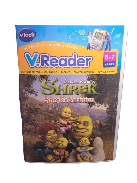 VTECH V.READER SHREK'S Vacation: Dreamworks Shrek E-Reading System Game ...