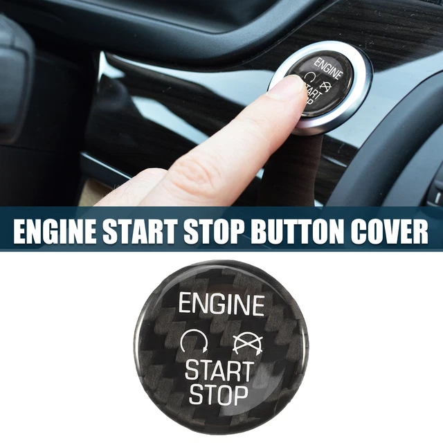 ENGINE START STOP Button Cover Ignition Starter Sticker Black for Ford ...