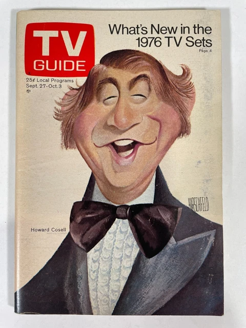 1975 TV GUIDE Howard Cosell by Hirschfeld NY Metro Edition £5.96 ...