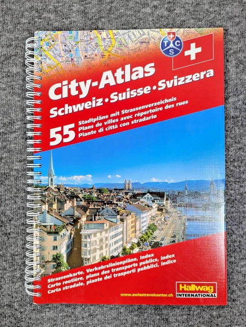 SWITZERLAND CITY ATLAS (2016): 55 Stadtpläne mit Index, Strassen ...