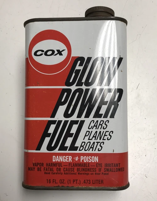 VINTAGE COX GLOW Power Fuel Cars Planes Boats 1 Pint Can Empty Used ...