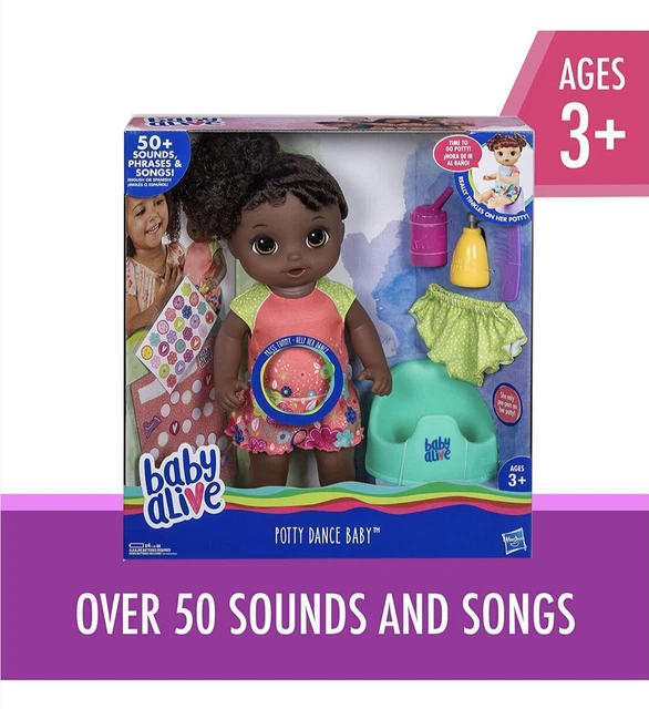 BABY ALIVE POTTY Dance: African American Doll That Talks & Tinkles On ...