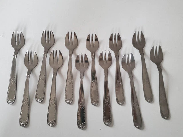 12 FOURCHETTES À gâteaux, fourchettes à entrement EUR 25,00 - PicClick FR