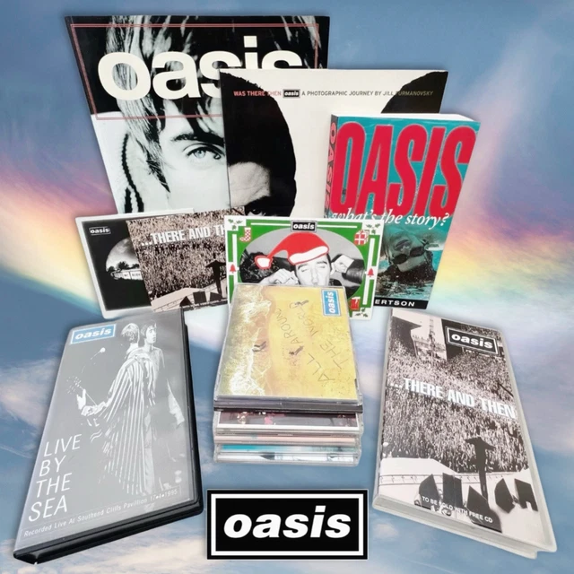 OASIS BUNDLE - CDs VHS Books Noel Liam Morning Glory Definitely Maybe ...