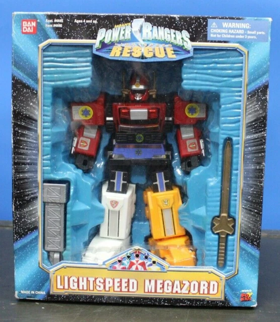 DELUXE LIGHTSPEED RESCUE Megazord Power Rangers Zord Complete w/ Box ...