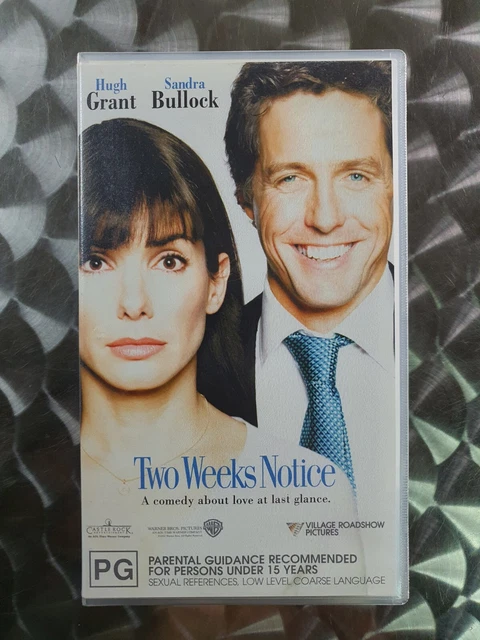 TWO WEEKS NOTICE - Hugh Grant, Sandra Bullock - VHS Movie - Video Tape ...