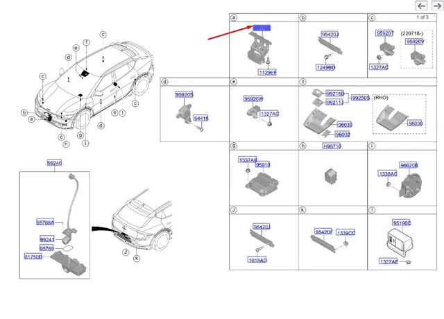 KIA EV6 CV Radar Front Radar Unit 99110CV000 Nouveau authentique EUR ...