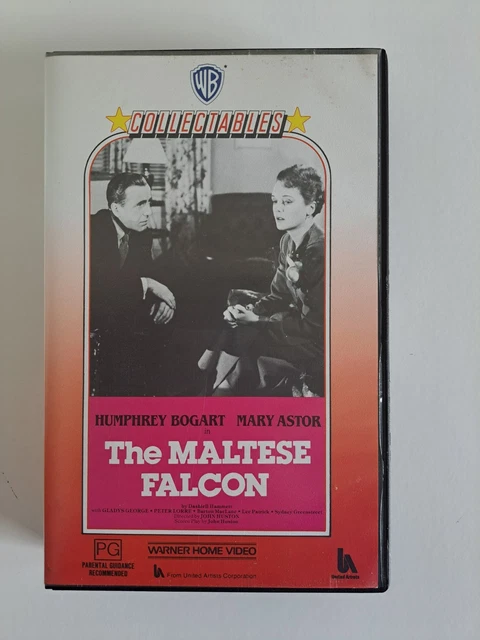 VHS - THE Maltese Falcon Cover Slip Slick & Case Only NO VIDEO (BIG BOX ...