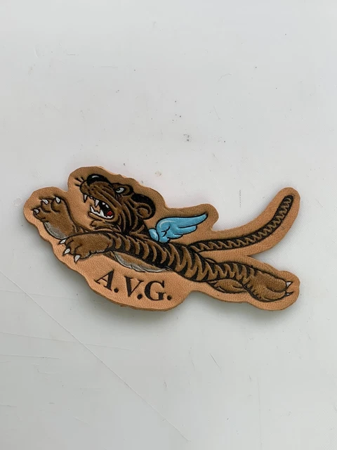 USAAF USAAC WWII WW2 Flying Tigers AVG Leather patch P40 - Repro £32.00 ...