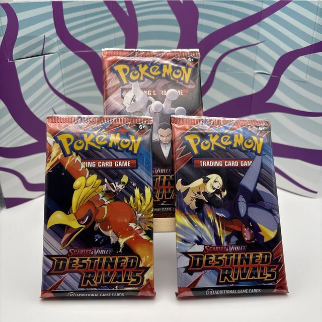 POKÉMON TCG DESTINED Rivals Booster Pack x 3 - New & Sealed $37.37 ...