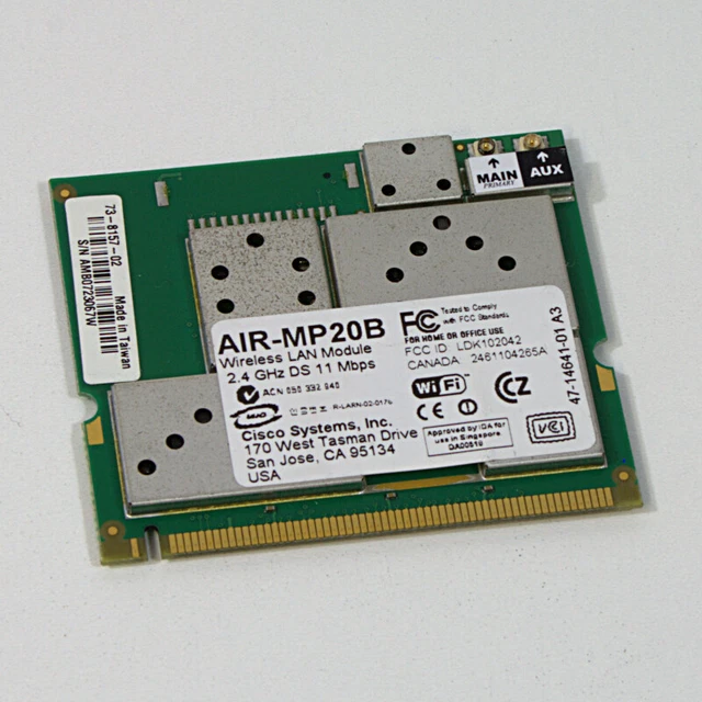 CISCO AIR-MP-20B NOTEBOOK WLAN Módulo sin Hilos PCI Adaptador Usado EUR 32,76 - PicClick ES