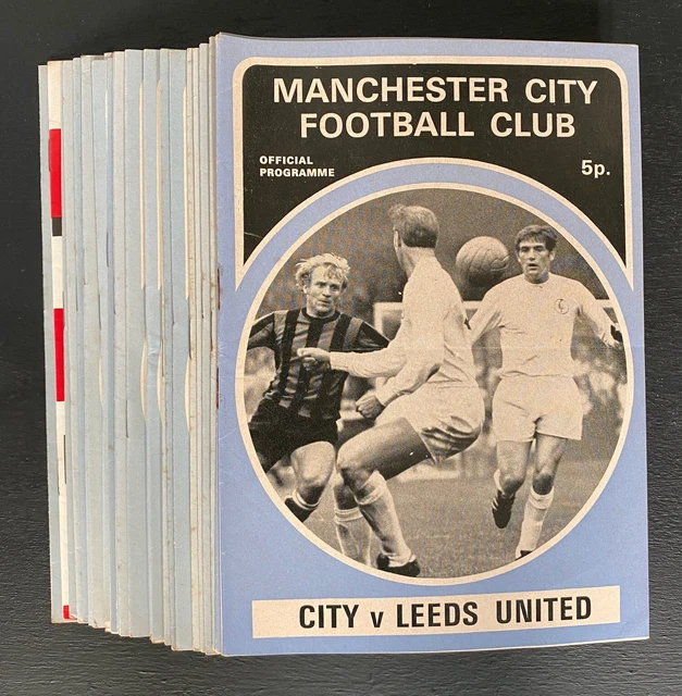 MANCHESTER CITY 1971/1972 Season - Complete set of home football ...
