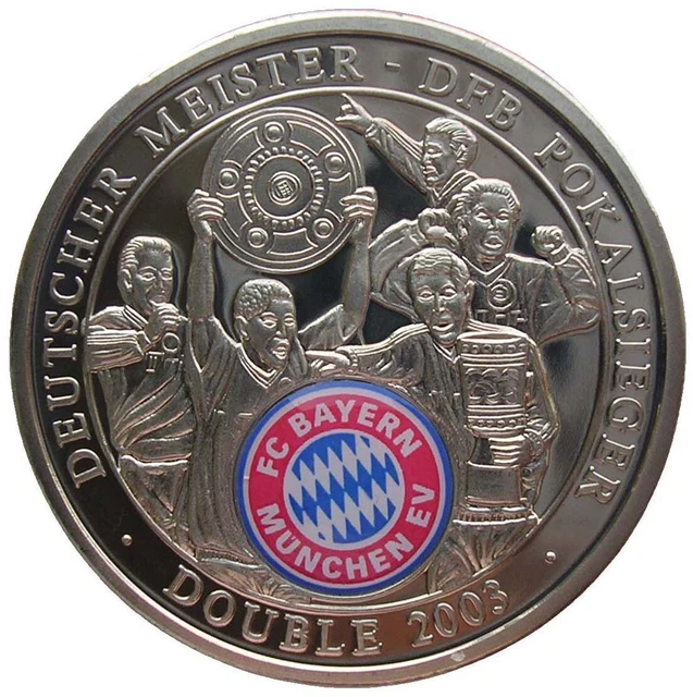 FC BAYERN MÜNCHEN-MÜNZE-MEDAILLE -Double 2003.Deutscher Meister-Dfb Pokalsieger EUR 10,00 ...