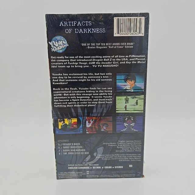 YU YU HAKUSHO Ghost Files Artifacts of Darkness (VHS, 2002) Sealed £21. ...