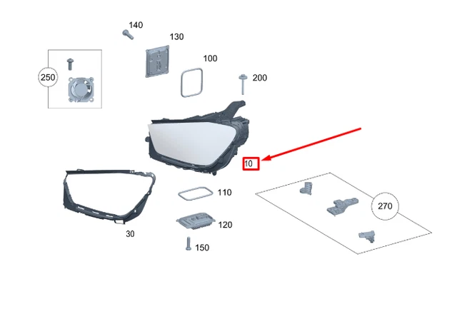 MERCEDES-BENZ GLE W167 Scheinwerfer vorne links LHD A1679068704 NEU ...