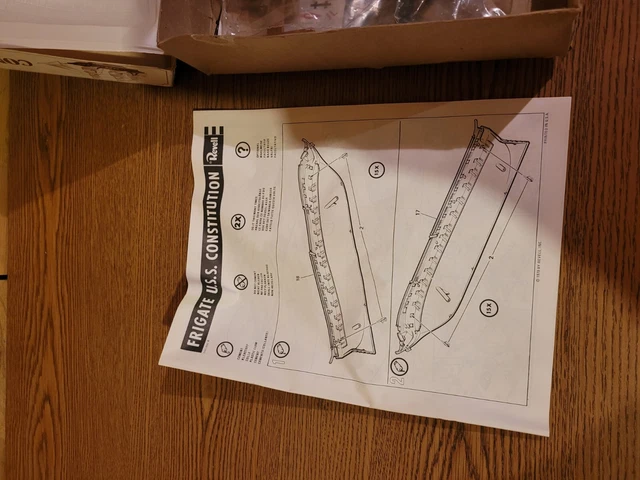 REVELL USS CONSTITUTION model kit Open box but new. Never assembled see ...