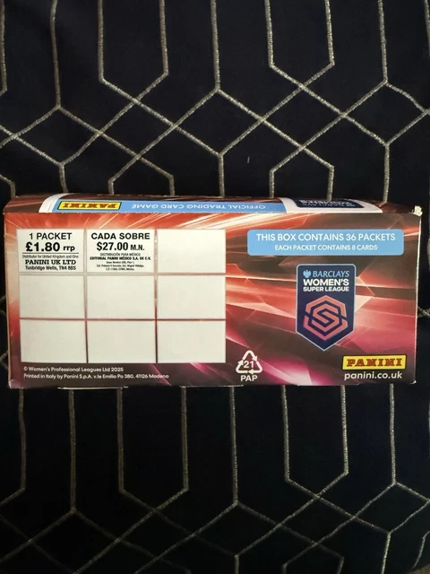 PANINI WOMENS Super League 2025 Trading Cards 36 Packets - Sealed Box £ ... PANINI WOMENS Super League 2025 Trading Cards 36 Packets - Sealed Box £ ...