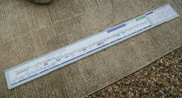 GENUINE MOUNTED LONDON Underground Tube Map Carriage Line Diagram ...