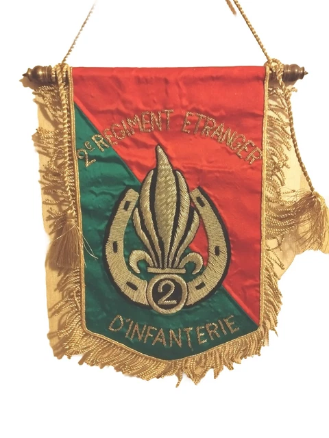 FANION LÉGION ÉTRANGÈRE 2° REI / 2° ETRANGER brodé CANNETILLE EUR 45,00 ...