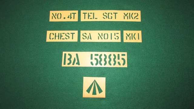 WWII BRITISH CHEST Number 4 T SGT MK2 Stencil £14.99 - PicClick UK