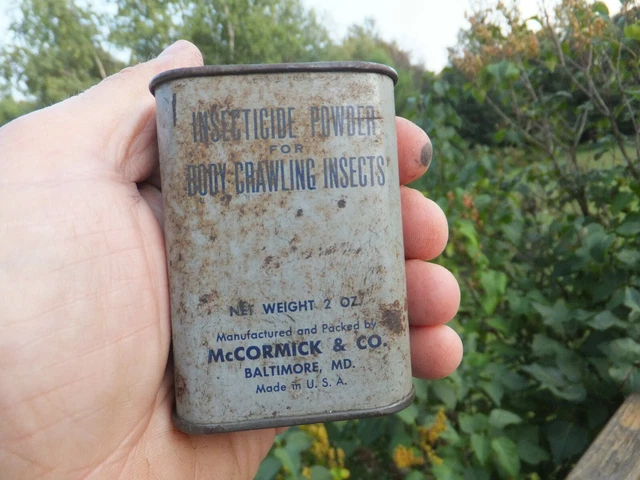 RARE VINTAGE MCCORMICK & Co Insecticide Powder For Crawling Insects 2oz ...