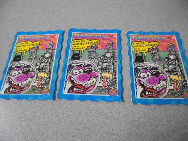 3 XVARIANT BLUE Space Oddbodz card SO-48 DOGATELLO different wording on ...