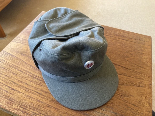 VINTAGE NVA EAST German Army Mountain Troop Cap DDR Badge Olive Drab ...