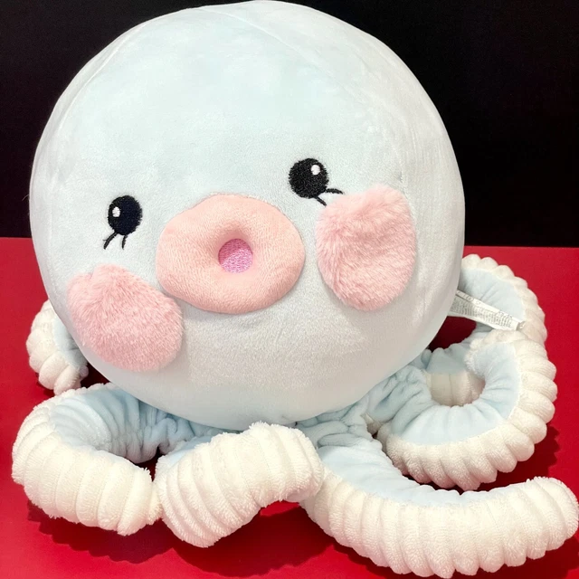 MINISO OCEAN SERIES Light Blue Octopus Plush Toy Doll Stuffed Tentacles ...